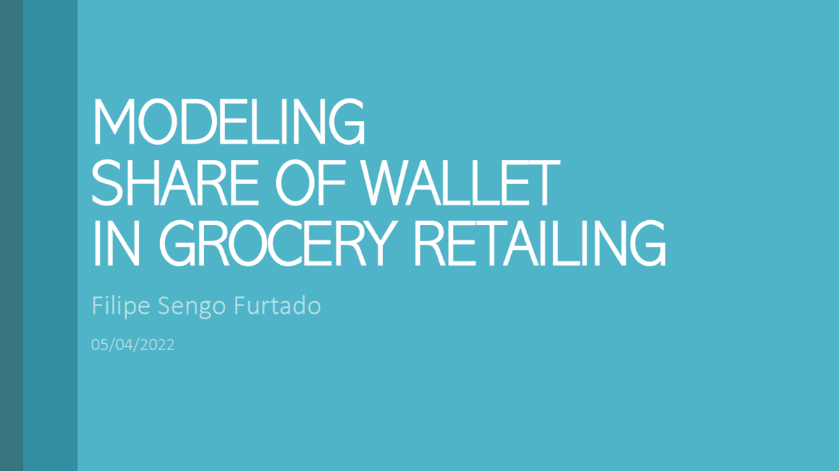 Filipe Sengo Furtado explains how to model Share of Wallet