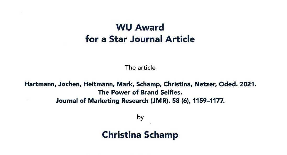 WU Award goes to Dr. Christina Schamp!